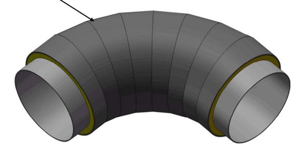 Difference integral seamless and welded insulation pipe outer jacket elbow
