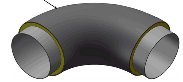Difference integral seamless and welded insulation pipe outer jacket elbow